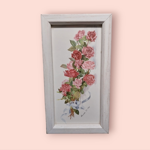 Art | Vintage Framed Roses Art | Poshmark